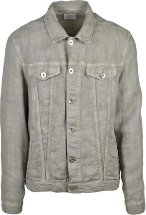 Eleventy Homme, Vestes, Vert, Taille: S Giubbotto in cotone morbido