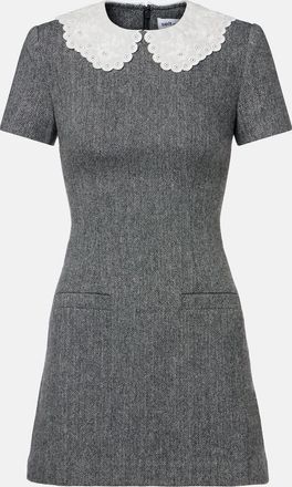 Self Portrait Robe en laine m&eacute;lang&eacute;e