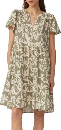 QS by s.Oliver Volantkleid aus Musselin