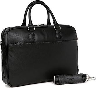 Pellet Porte-Documents - Compatible Ordinateur Portable 13, Format A4 et t&eacute;l&eacute;phone Portable - pour Femme - Collection Confort Business - Noir - en Cuir