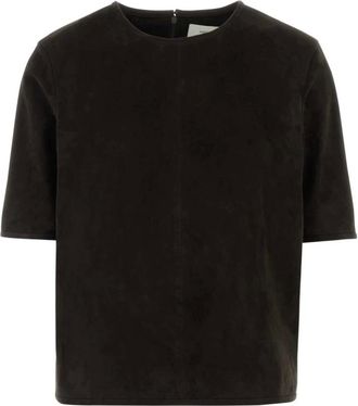 Loulou Studio Femme, Blouses et Chemises, Brun, Taille: 40 FR T-shirt en su&egrave;de