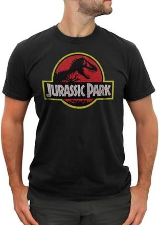 Jurassic Park Mens Classic Movie Logo T-Shirt, Noir, XXXXXL Homme