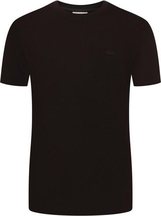 Lacoste Unifarbenes T-Shirt aus Baumwollspitze, Regular Fit in