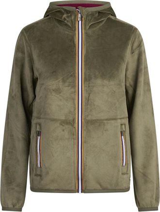 K-Way Femme, Vestes, Vert, Taille: 42 FR Veste Polaire Velours Lily R&eacute;versible