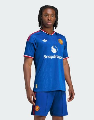 adidas Manchester United 26/27 maillot ext&eacute;rieur authentique en bleu royal