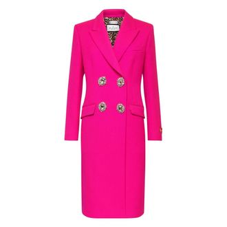 Philipp Plein Coat Long - - Coats - Damen - Rosa - L