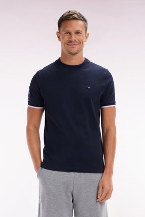 Eden Park T-shirt Xv De France En Coton Marine Broderie 10 Coupe Droite