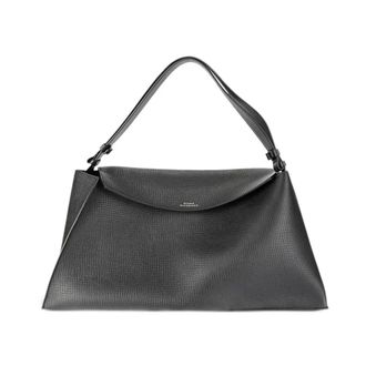 STUDIO NICHOLSON Femme, Sacs, Noir, Taille: ONE Size Sac &agrave; Bandouli&egrave;re Pli&eacute;