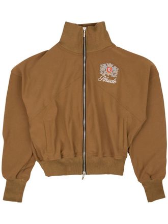 Rhude veste bomber brodée Brentwood - Marron
