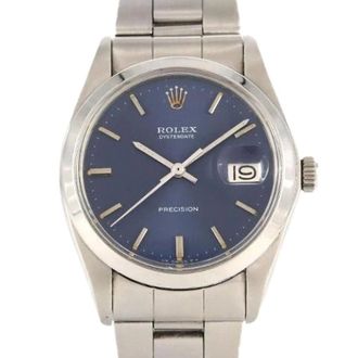 Rolex Pre-owned Oysterdate Acier inoxydable Remontage Manuel (Mod&egrave;le 6694) - Femme - Pre-owned - Bleu - Taille: ONE Size