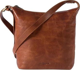 Holzrichter Berlin Sac bandouli&egrave;re en cuir pour femme (No 2-1), sac &agrave; main cuir v&eacute;ritable cognac 30x22x12 cm, besace &eacute;l&eacute;gante pour le quotidien, le bureau et la ville