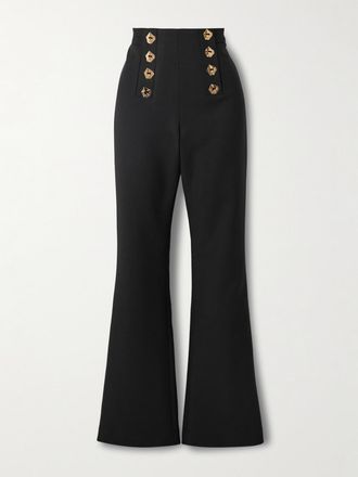 Violante Nessi Pantalon Évasé En Cady De Laine Mélangée Matisse - Noir