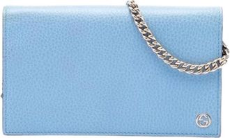 Gucci Pre-owned Betty Wallet on Chain - Femme - Pre-owned - Bleu - Taille: ONE Size