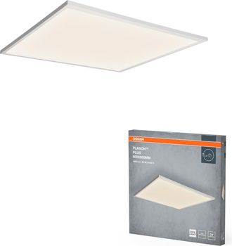 Osram Planon Plus Deckenleuchte in Weiß mit fortschrittlicher LED-Technik, 36 W, quadratische Form (600 x 600 mm), neutralweiße Lichtfarbe bei 4000 K, Alumi