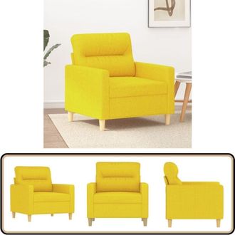 vidaXL Sofasessel Hellgelb 60 cm Stoff - Sofasetto - Couchtisch - Wohnzimmersofa - Gem&uuml;tlicher Sessel - Gelber Sessel