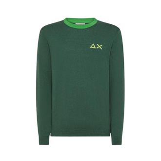 Sun 68 Big Elbow Detail Sweater - - Knitwear - Herren - Gr&uuml;n - S