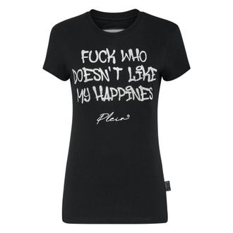 Philipp Plein T-Shirt Rundhals - - Tops - Damen - Schwarzk - M