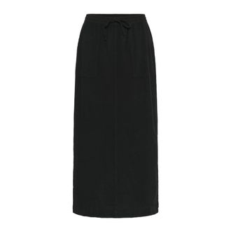 Kaffe Jupe Noire Profonde avec fentes - Femme - Jupes - Noir - Taille: 36 FR