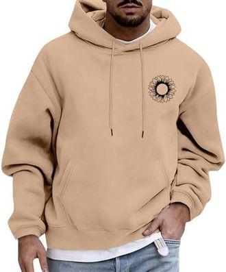 Generic Sweat a Capuche Homme Hooded Sweatshirt Sweats à Capuche Homme Automne et Hiver Imprimé Lettre, Style Décontracté