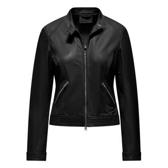 Bomboogie Femme, Vestes, Noir, Taille: 40 FR Veste en cuir dagneau