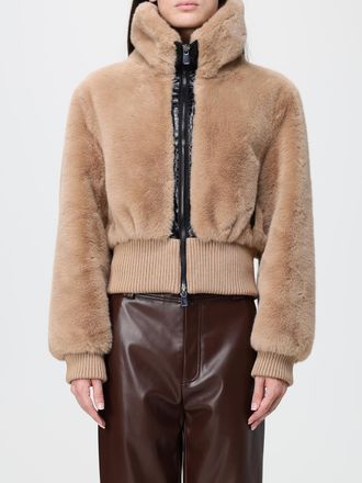 Pinko Hochgeschlossene Jacke aus Kunstpelz mit Rei&szlig;verschluss und elastischen B&uuml;ndchen