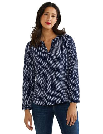 Street One Damen A343853 Langarmbluse, deep Blue, 38