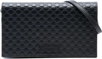 Gucci 2000-2015 Microguccissima Wallet on Strap crossbody bag - Schwarz