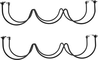 DOITOOL 2 Stück Eisernes Weinregal Wandmontage Weinflaschenhalter Schwarz Robustes Rostfreies Design Platzsparend Stilvoll für Wohnzimmer Küche Bar und Weinke