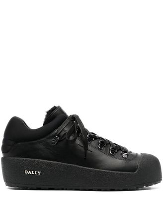 Bally bottines en cuir Curyal &agrave; int&eacute;rieur fourr&eacute; - Noir