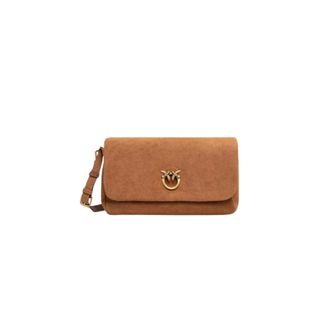 Pinko Pinko, Femme, Sacs, Brun, Taille: ONE Size Click Soft Horizontal Shoulder Bag