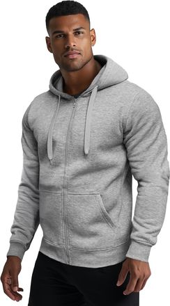 OZONEE Herren Hoodie Sweatjacke Kapuzenpullover Sweatshirt Farbvarianten Kapuzenjacke Kapuzenpulli mit Rei&szlig;verschluss Langarm Sport Style Casual Fitness Trai