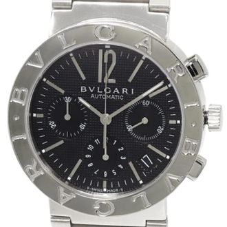 Bulgari Pre-owned SS Automatik-Chronograph - - Pre-owned - Herren - Schwarzk - ONE SIZE