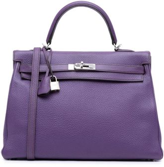 Herm&egrave;s Hobo Bags - Togo Kelly II Retourne 35 - Gr. unisize - in Orange - f&uuml;r Damen