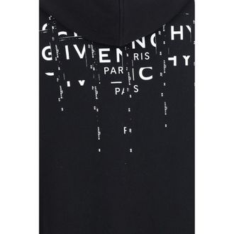 Givenchy Cotton Fleece Zip Hoodie - Black
