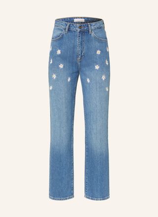 Rich & Royal Straight Jeans Mit Stickereien blau