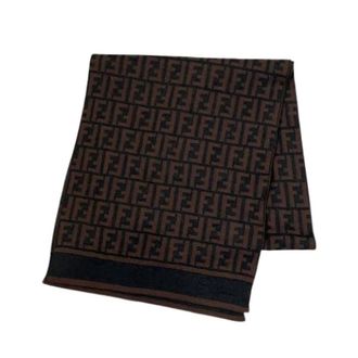 Fendi Pre-owned Vintage Zucca Strickschal - - Pre-owned - Herren - Braun - ONE SIZE