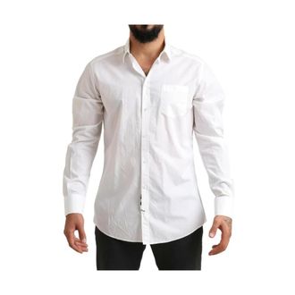 Dolce & Gabbana Chemise Popeline Classique - Homme - Chemises - Blanc - Taille: M