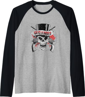Guns n' Roses Offizieller Zylinderhut mit Totenkopf Raglan