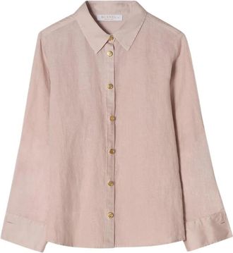 Busnel Nenne Leinenhemd - - Blouses & Shirts - Damen - Rosa - L