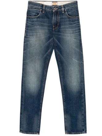 BOSS jean à effet délavé - Bleu