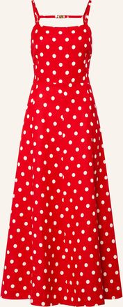 Maje Kleid Mit Leinen Und Cut-Out rot