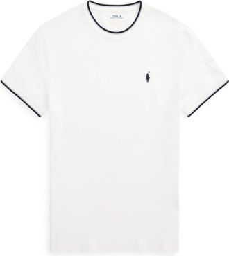 Ralph Lauren T-Shirt in Piqu&eacute;-Qualit&auml;t mit Stretch und Logo-Stickerei, Classic Fit in