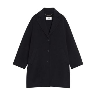 Maison Kitsun&eacute; Femme, Manteaux, Noir, Taille: 38 FR Manteau en Laine Double Face