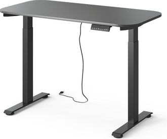 Vicco h&ouml;henverstellbarer elektrischer Schreibtisch Elevate, Schwarz/Anthrazit, 120 x 60 cm, 2 Motoren, 100 kg Tragkraft