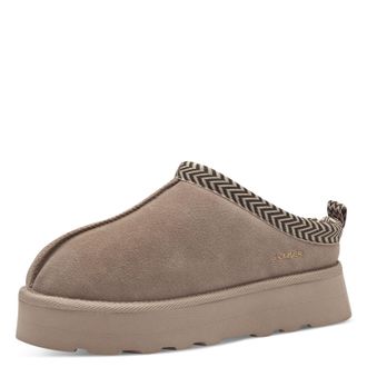 s.Oliver Damen Pantoletten aus Leder zum Reinschl&uuml;pfen, Beige (Light Taupe), 40 EU