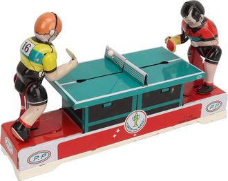 Generic Uhrwerk-Spielzeug aus Weißblech, Vintage-Mechanical Tin Toy, Weißblech, Größe 411, Farbe 411, Tischtennisspieler, Aufzieh-Uhr, Wohnzimmer-Deko, Sport-