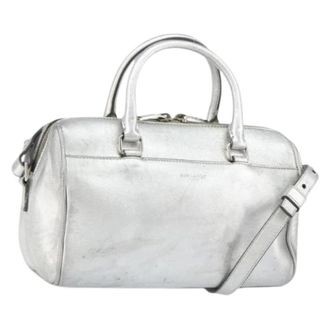 Saint Laurent Sac &agrave; main en cuir Pre-owned - Femme - Pre-owned - Gris - Taille: ONE Size
