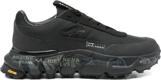 Premiata Low-Top Sneaker - Low-Profile Black Sneakers With Textured Sole - Gr. 36 (EU) - in Schwarz - für Damen