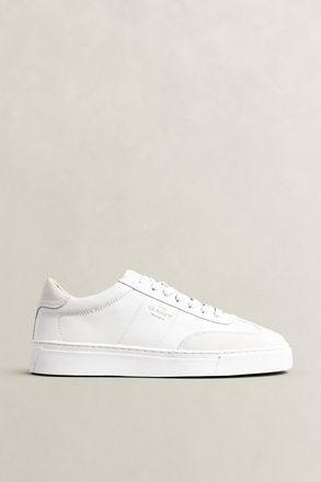 GANT Herren Mc Julien Sneaker aus Glatt- und Veloursleder (40) CLOUD Wei&szlig;