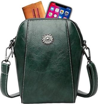 Generico Sac &agrave; messager vertical - Pusque de t&eacute;l&eacute;phone en cuir r&eacute;tro dexcellente qualit&eacute; | BASSE DE T&Eacute;L&Eacute;PHONE pour esp&egrave;ces, lunettes, cl&eacute;s, passeport, travail,